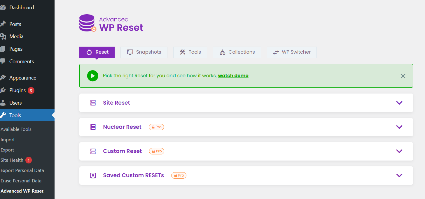 WordPress site reset | Best practices and tips for a successful wp reset